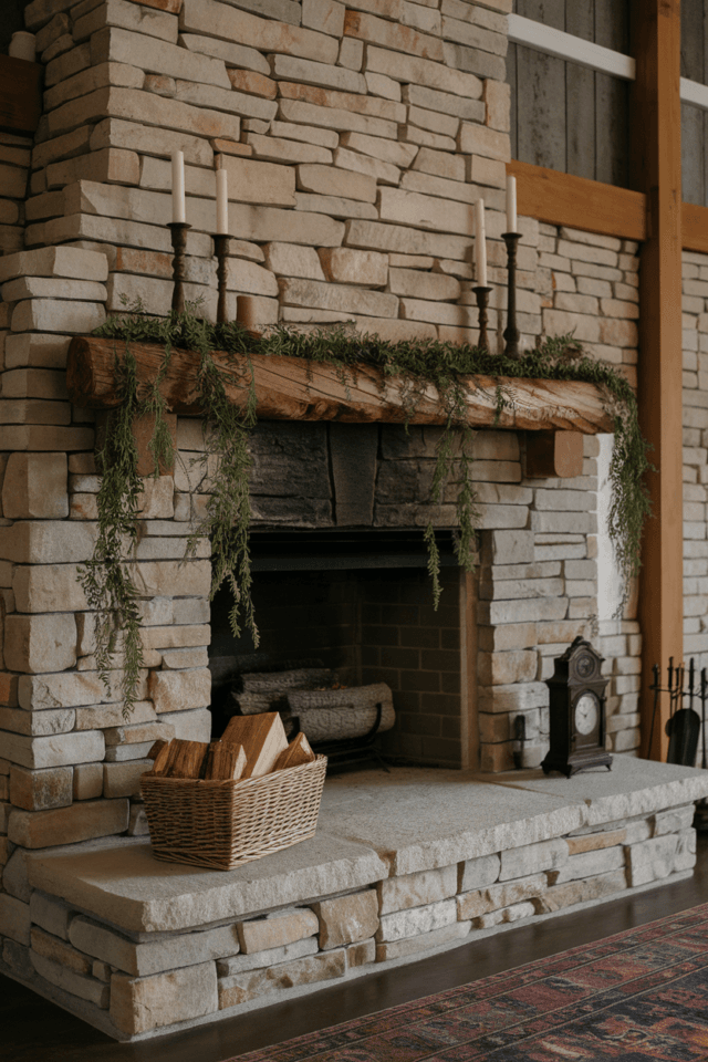 15 Rustic Farmhouse Fireplace Ideas To Warm Up Your Home - The Savvy Folks