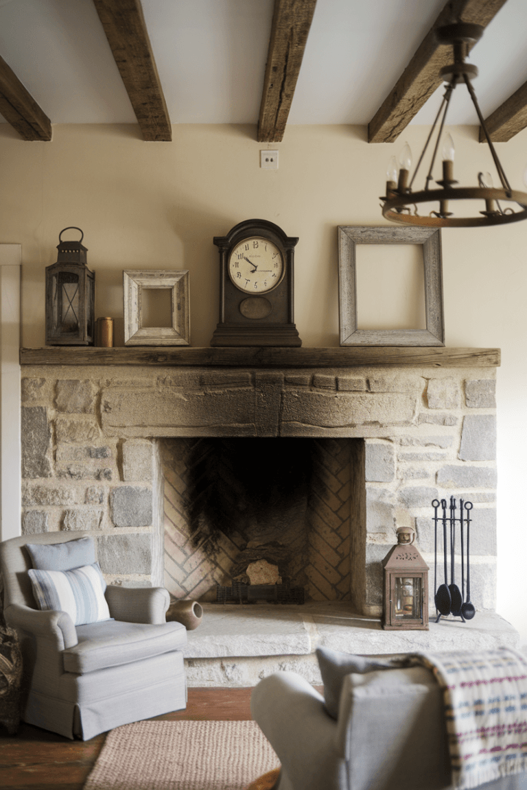 15 Rustic Farmhouse Fireplace Ideas To Warm Up Your Home - The Savvy Folks