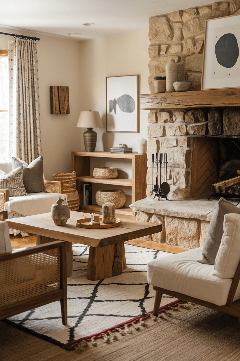 15 Earthy Living Room Ideas To Bring Nature Indoors - The Savvy Folks