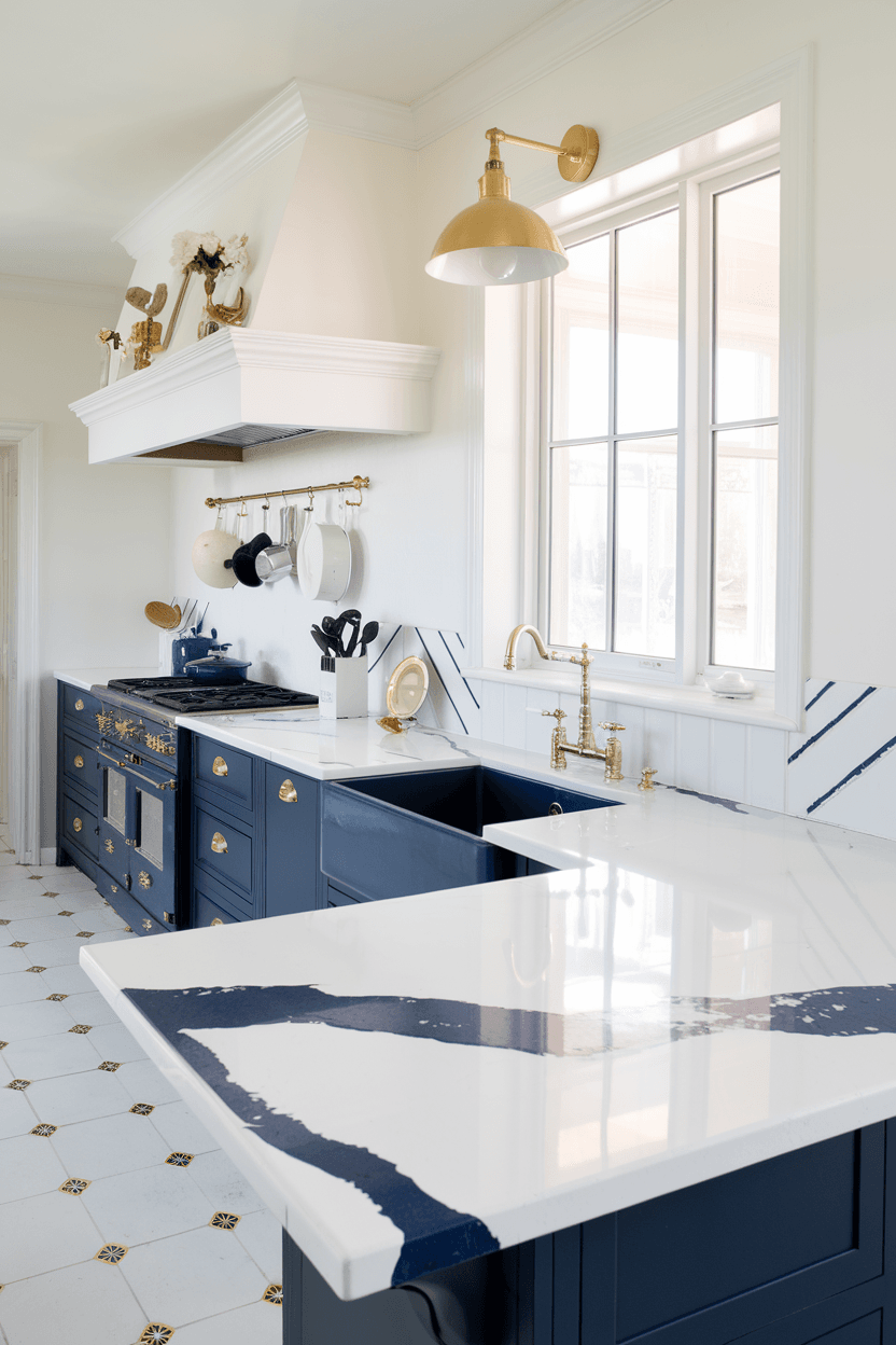 20 Navy And White Kitchen Design Ideas - The Savvy Folks