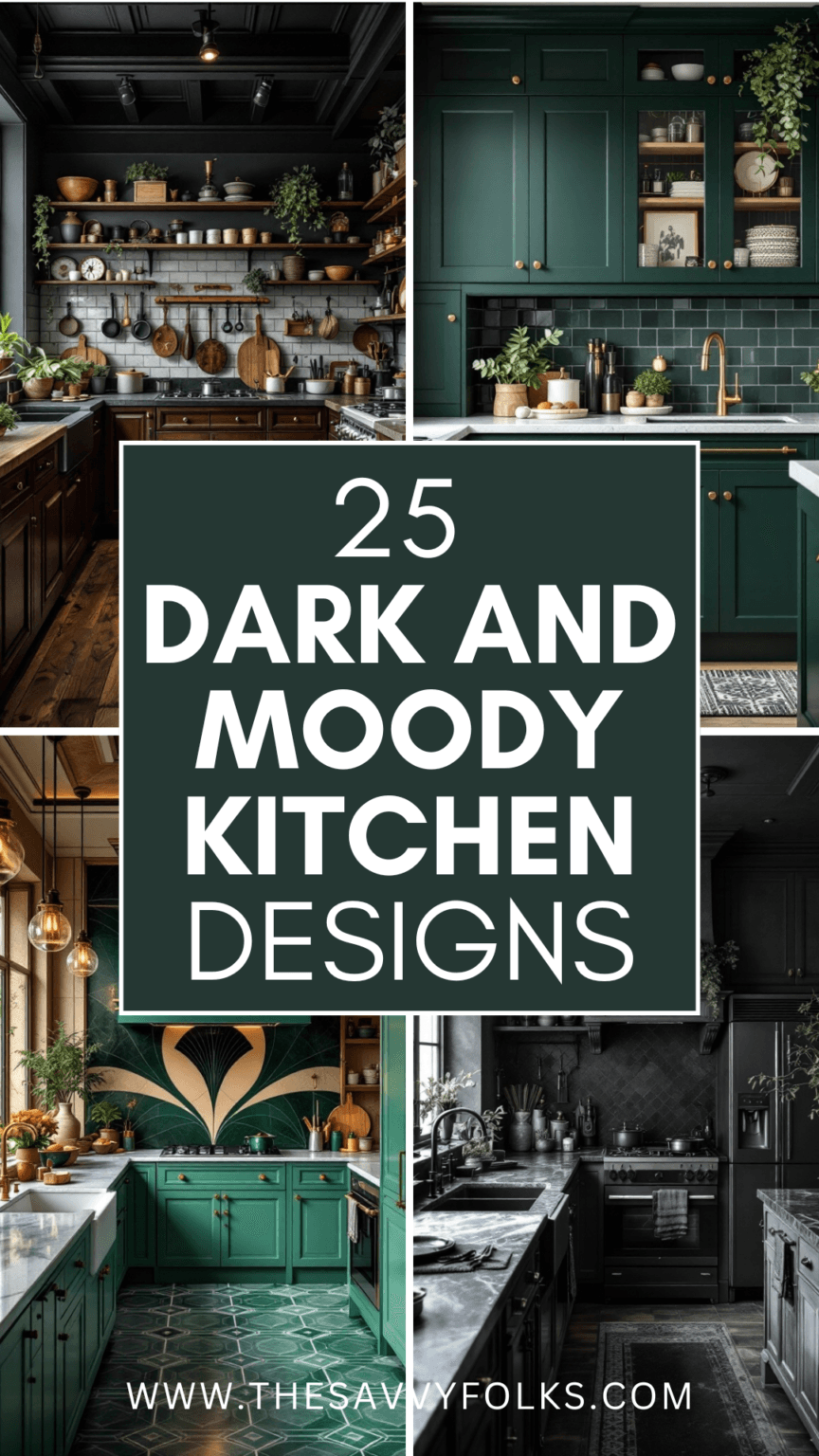 From Shadows To Style: 25 Stunning Dark And Moody Kitchen Designs - The ...
