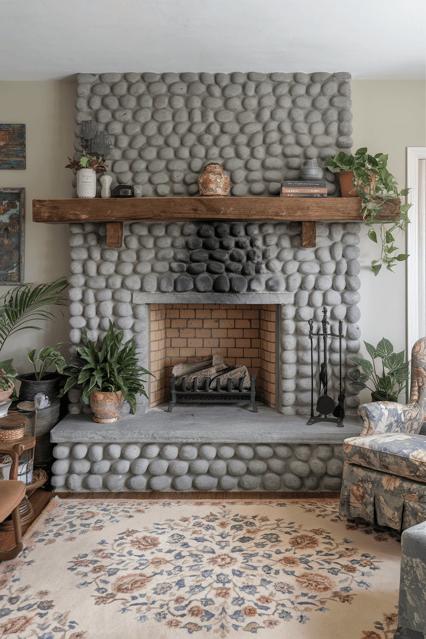 16 Stunning Natural Stone Fireplace Ideas To Transform Your Home - The ...