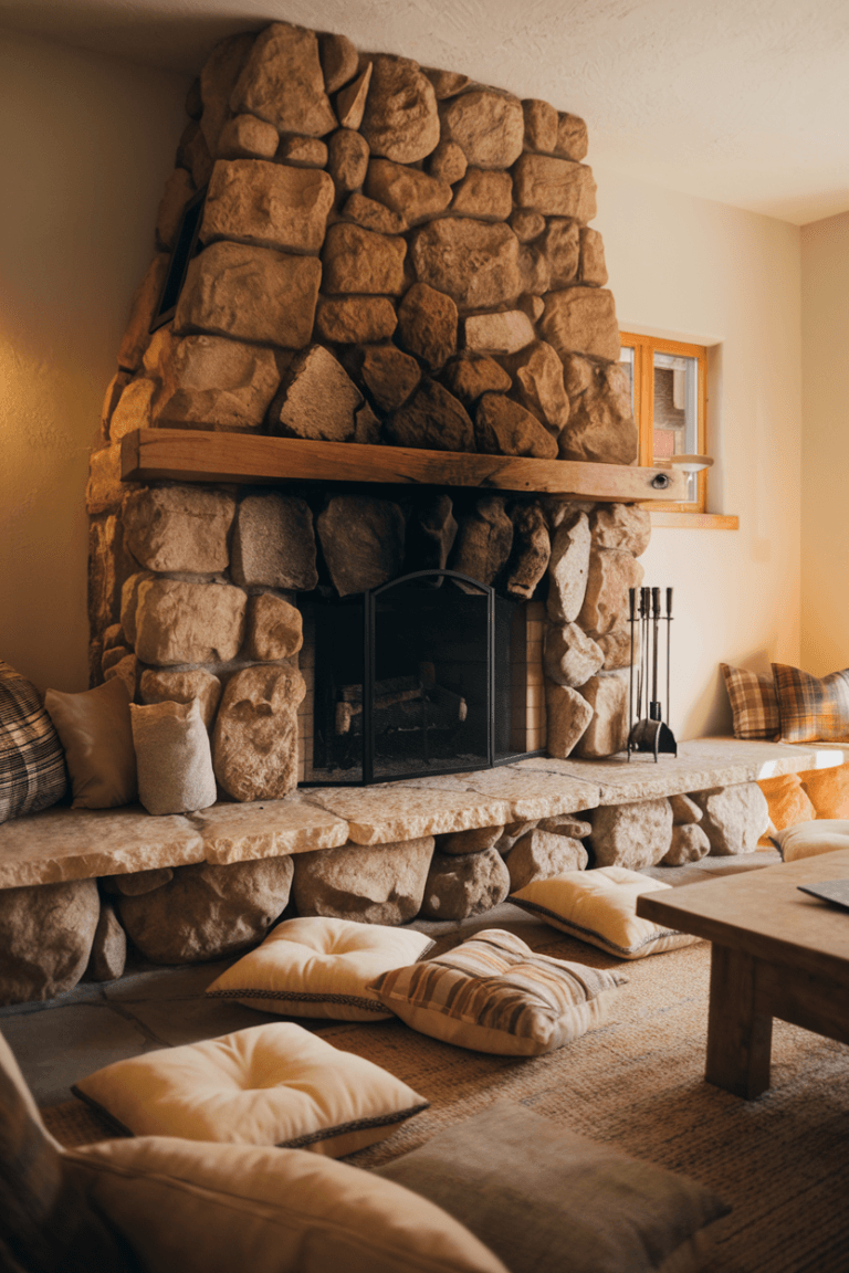 16 Stunning Natural Stone Fireplace Ideas To Transform Your Home - The ...