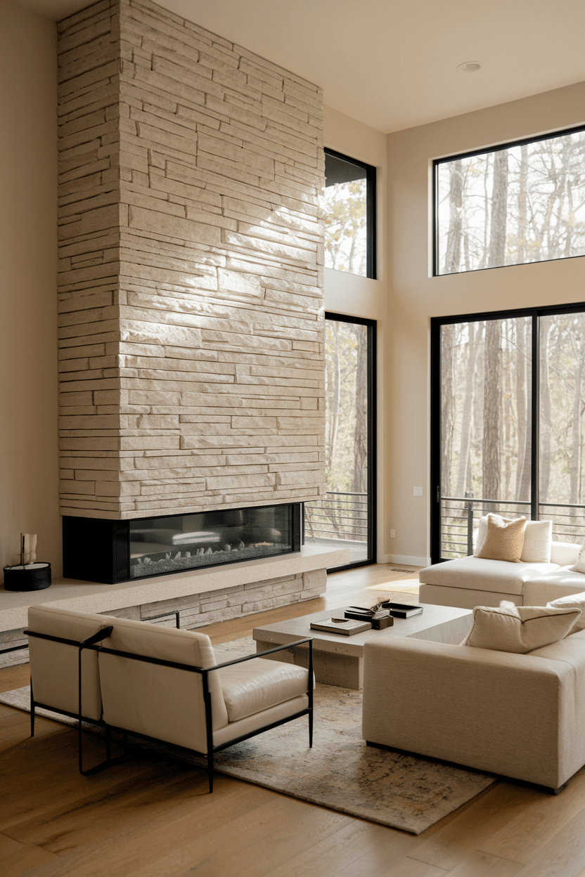 16 Stunning Natural Stone Fireplace Ideas To Transform Your Home - The ...