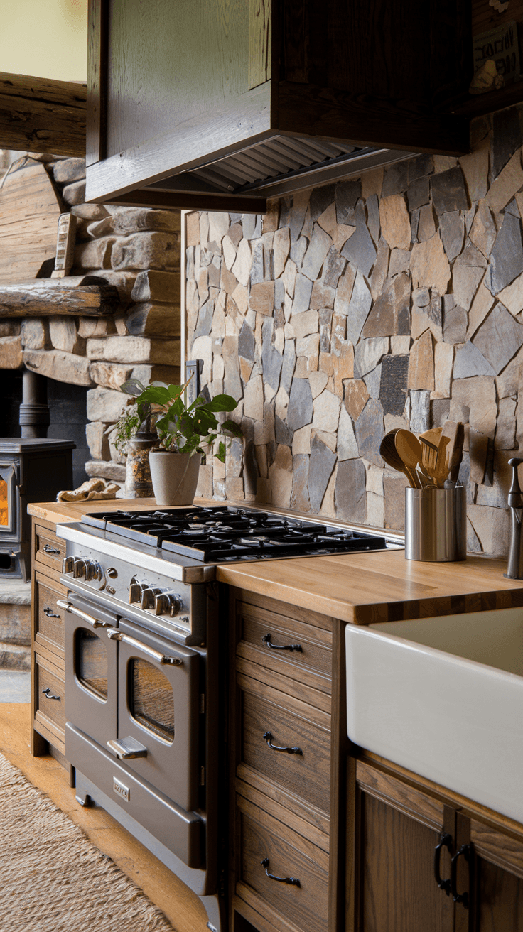 25+ Gorgeous Natural Stone Backsplash Kitchen Ideas - The Savvy Folks