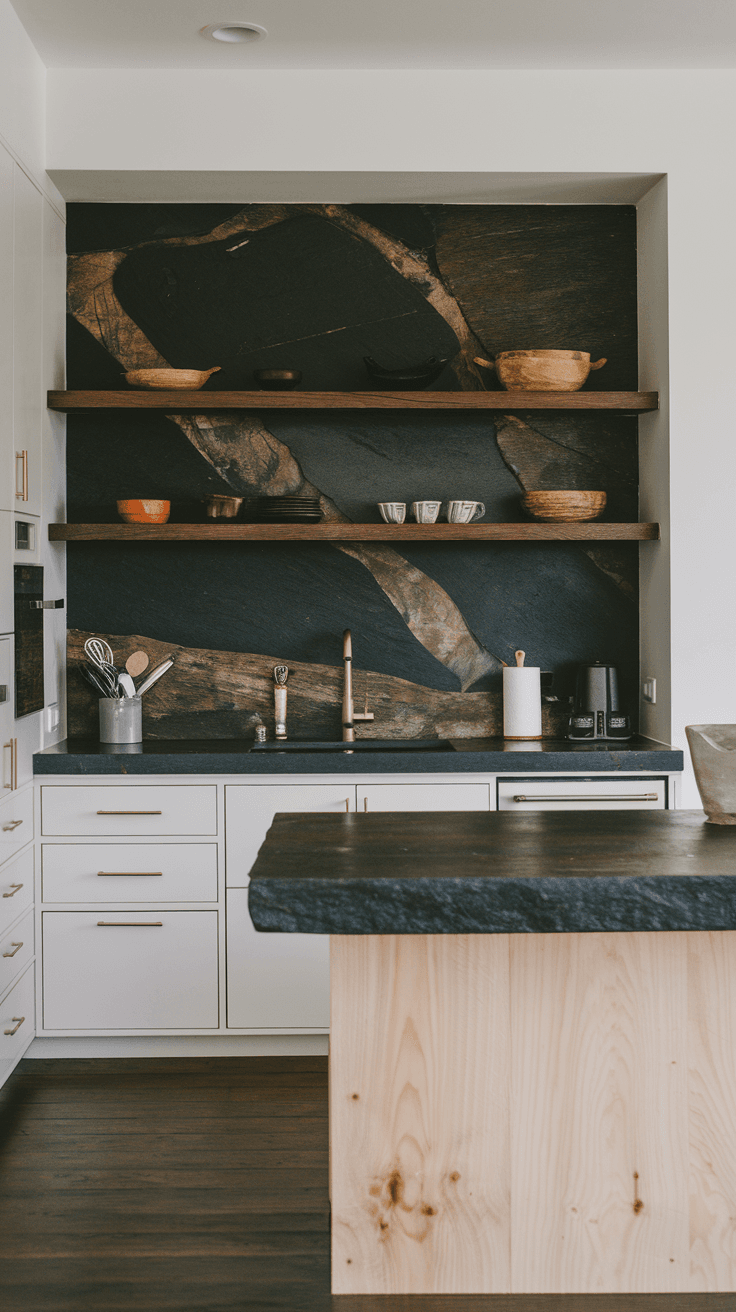 25+ Gorgeous Natural Stone Backsplash Kitchen Ideas - The Savvy Folks
